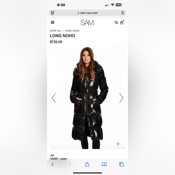 SAM. | Jackets & Coats | Sam Womens Noho Belted Hooded Long Puffer Coat ...